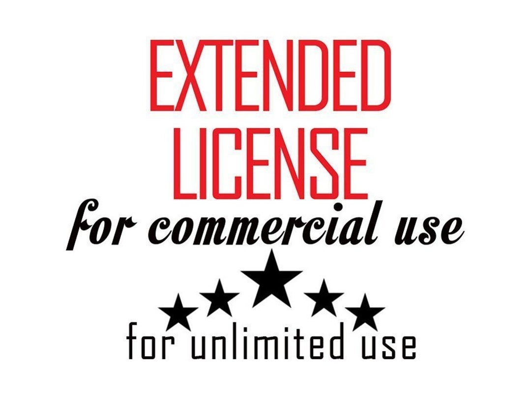 EXTENDED COMMERCIAL LICENSE for One Digital Product Design for One ...