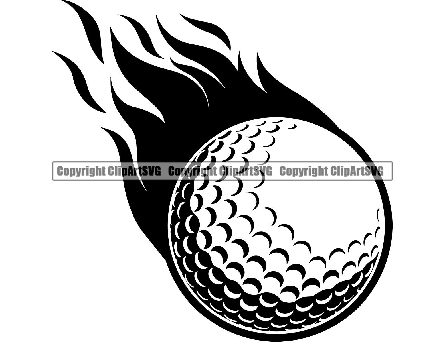 Flying Golf Ball Clipart
