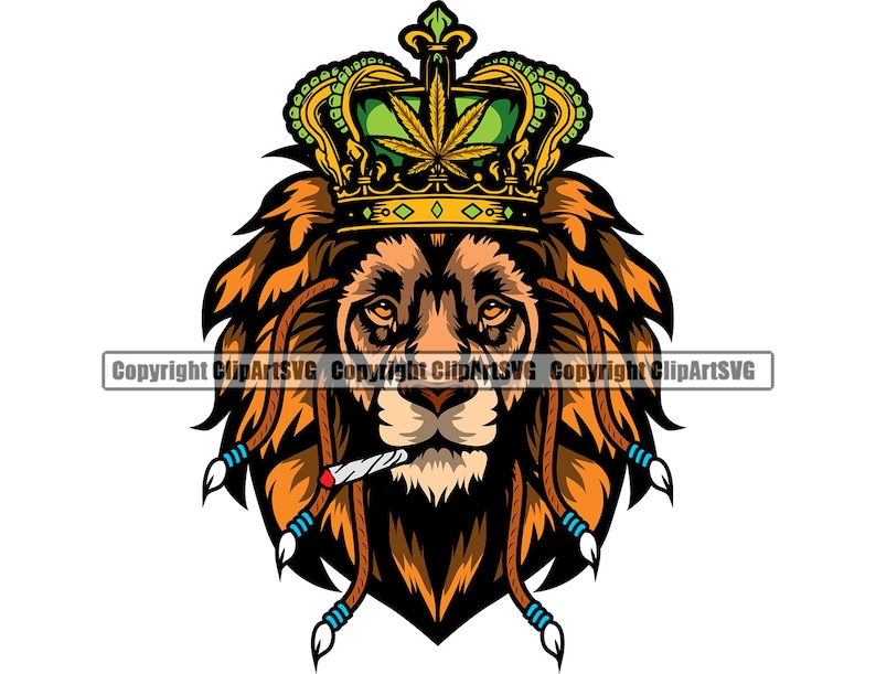 Marijuana King Lion Mane Crown Braids Smoking Pot Leaf Joint - Etsy