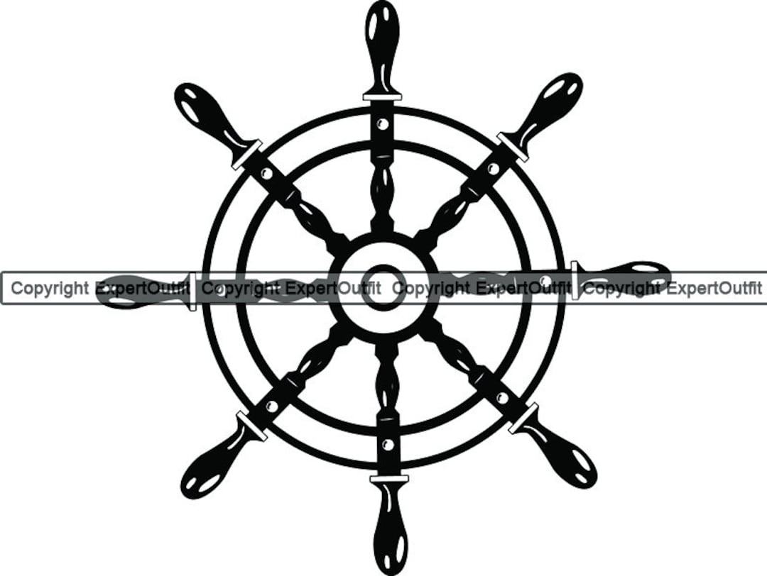 Ship Wheel #3 Nautical Boat Boating Steering Sailing Sail Captain Ship ...
