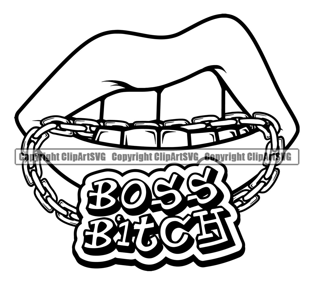 Sexy Lips Mouth Gold Teeth Bite Chain Boss Bitch Charm Thug Grill Mask ...