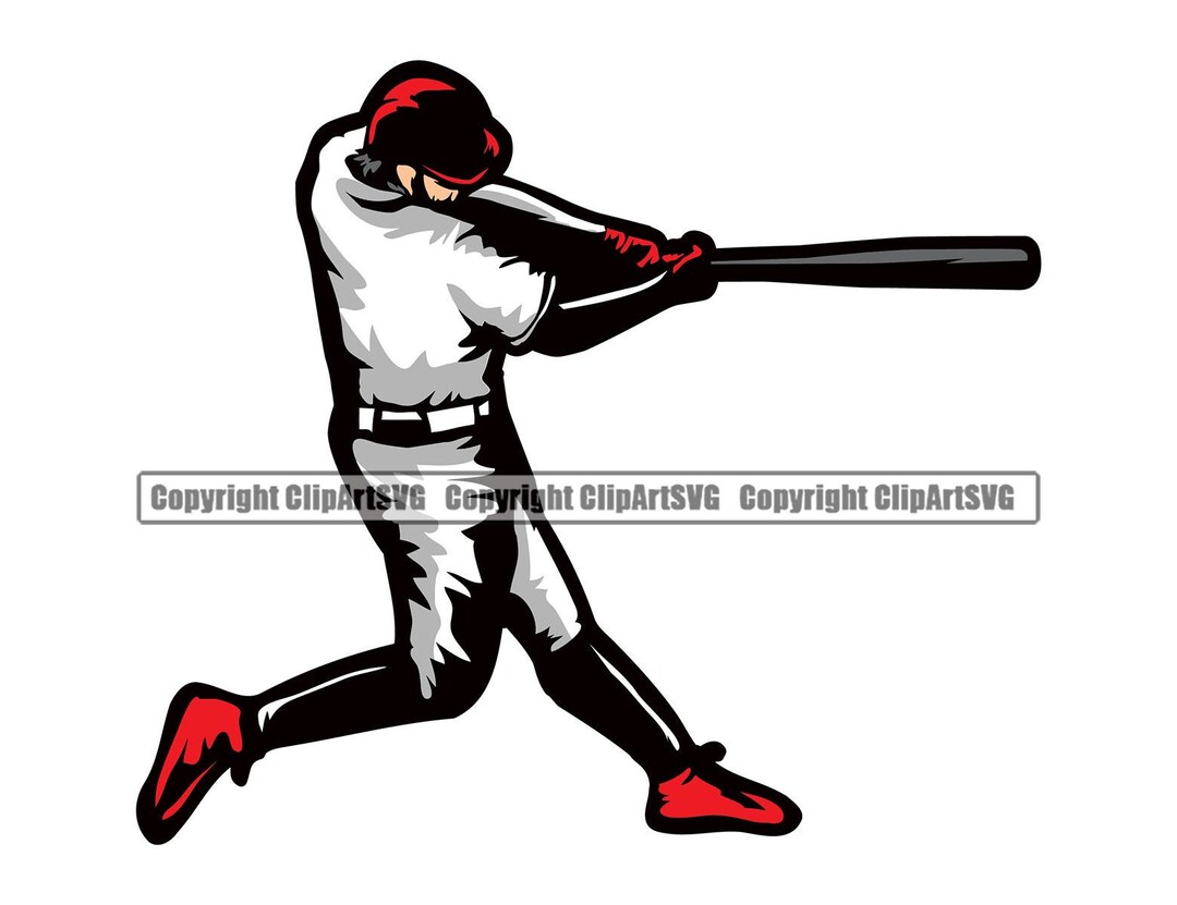 Baseball Player Ball Hit Hitter Gear Equipment Bat Sport Game Athlete ...