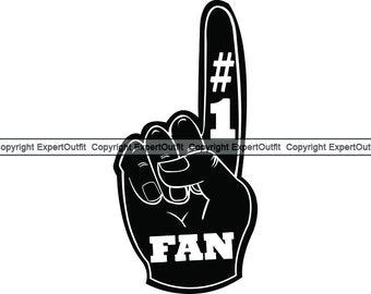 Foam Fan Finger Svg - Etsy