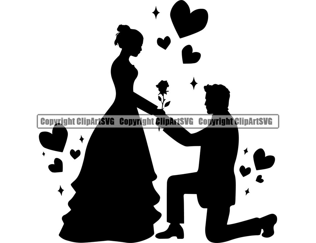 Couple Love Heart Proposal Propose Marriage Marry Wed Wedding Kiss ...