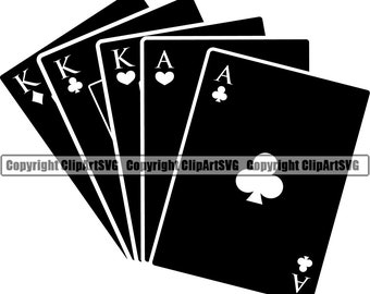 Full House Poker Hand Svg - Etsy