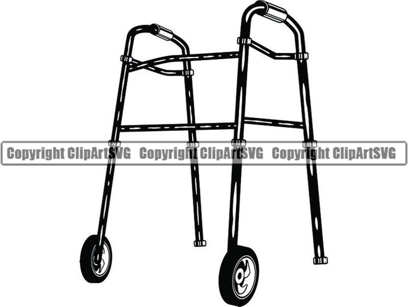 Folding Walker DESIGN (not a Real Walker) Mobility Aid Crutch Injury ...