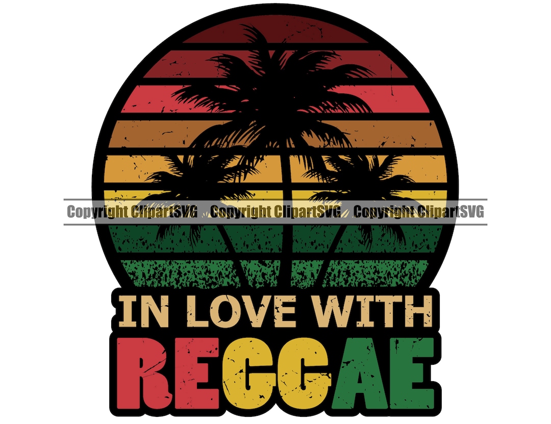 Rasta Reggae Music Love Palm Tree Island Hippy Marijuana Leaf Pot Weed ...