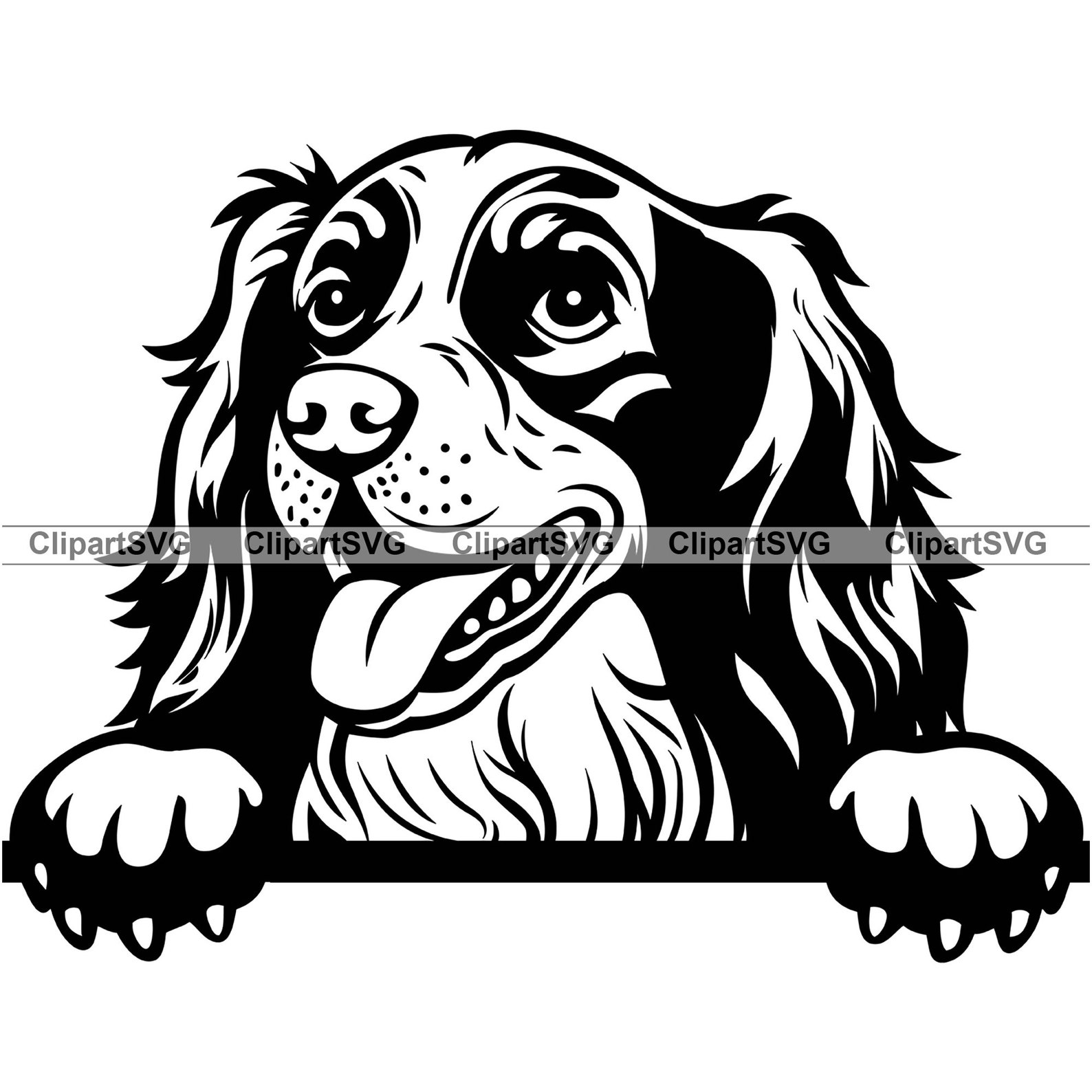 Welsh Springer Spaniel Smiling Peeking Dog Cute Puppy Face - Etsy