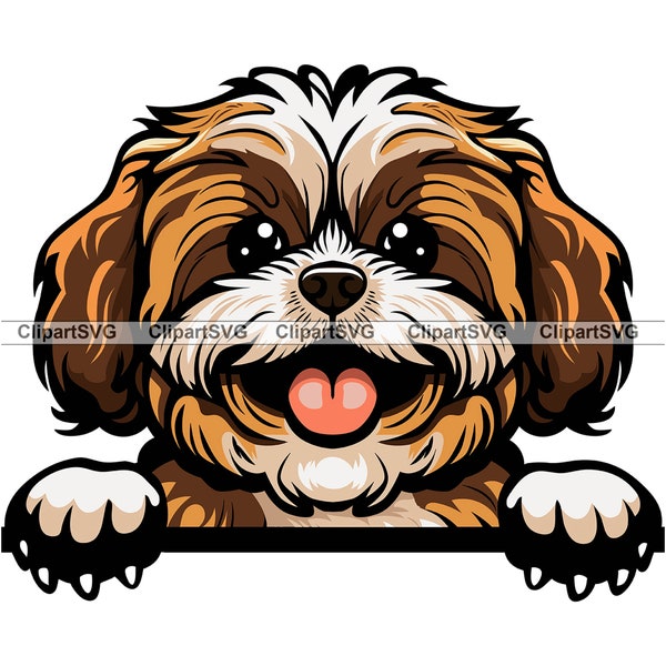Shih Poo Head Svg - Etsy