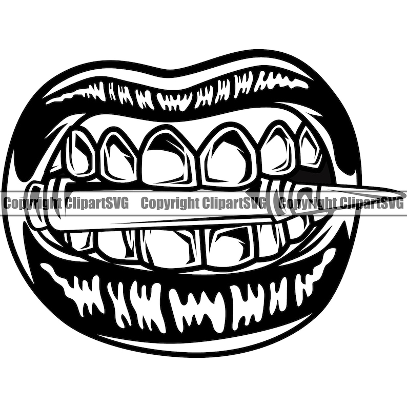 Gold Teeth Grill Grillz Lips Mouth Bite Bullet Thug Gangster - Etsy Norway