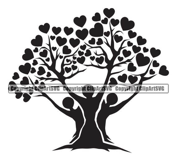 Family Tree Roots Heart Leaves Leaf Life Love Grow Growing - Etsy