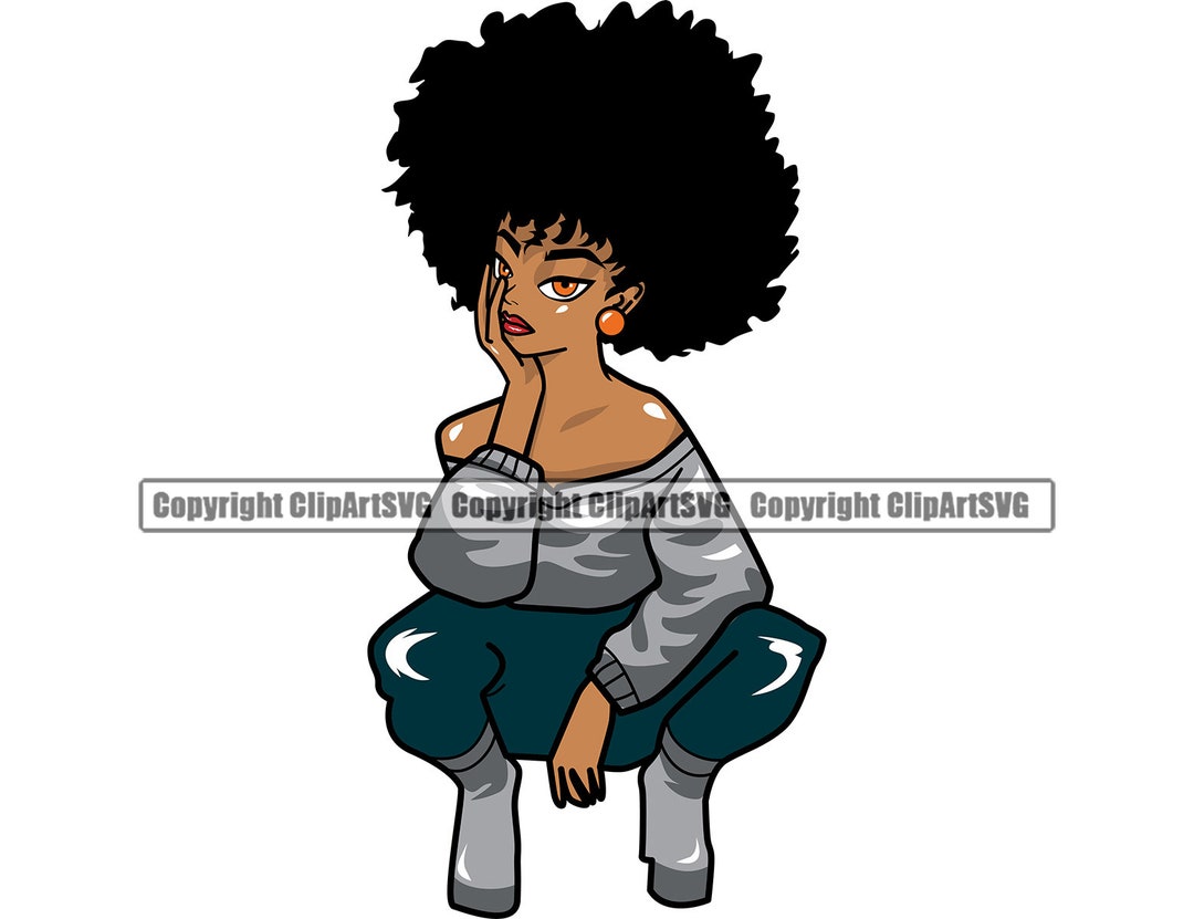 African American Woman Cartoon