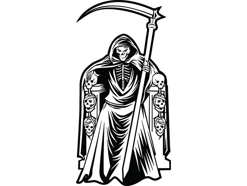 Grim Reaper 7 Skull Death Sickle Evil Kill Killer Grim Horror | Etsy