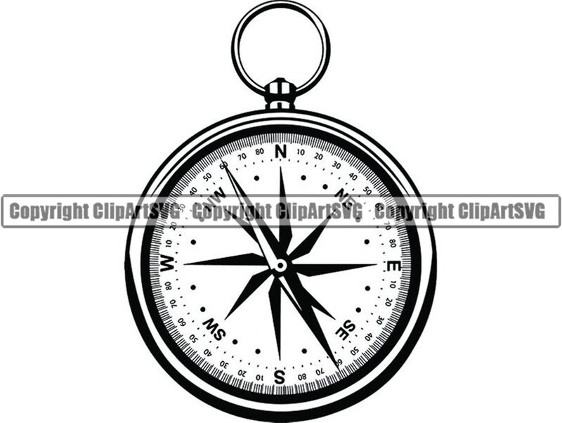 Compass #5 Nautical Location Coordinates Direction Hike Mountain Hiking ...