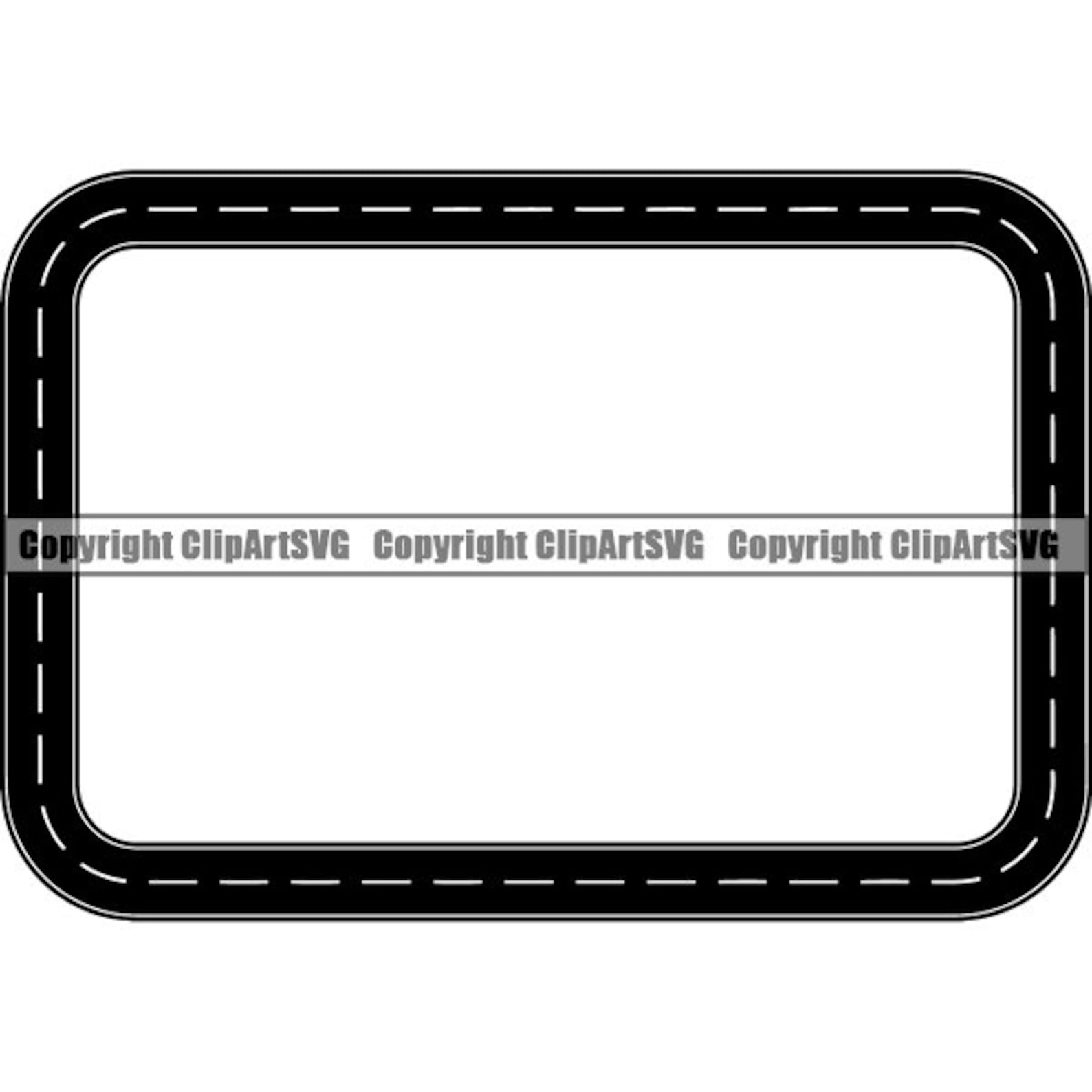 Road Street Race Track Rectangle Frame Border Shield Highway Freeway ...