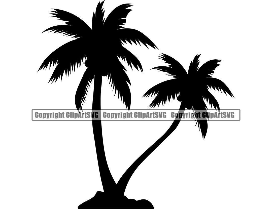 Palm Tree Silhouette Summer Relax Sun Sand Beach Ocean Nature Island ...