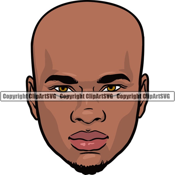 Handsome Black Man Male Man Face Dimples Head Wavy Hair Young Guy Model ...