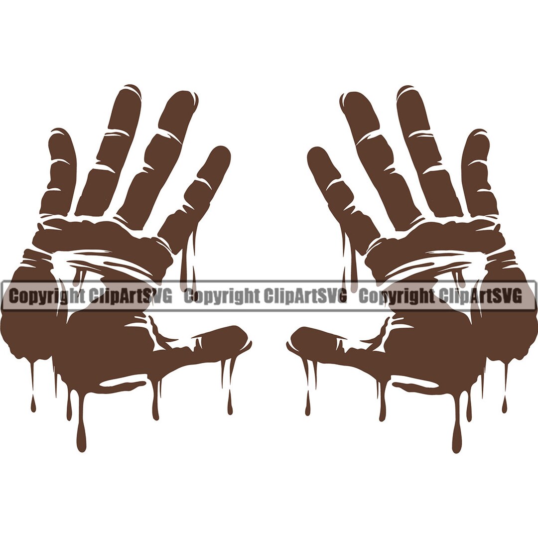 Mud Chocolate Hand Print Drip Splatter Splat Liquid Drop Paint Poop ...
