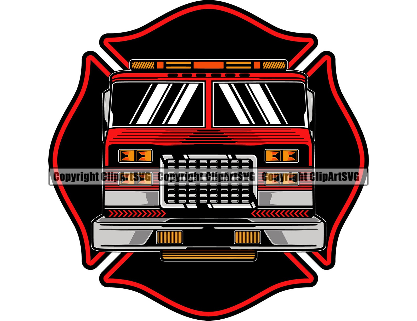 Firefighter Truck Engine Symbol Sign Fire Firefighting Rescue - Etsy