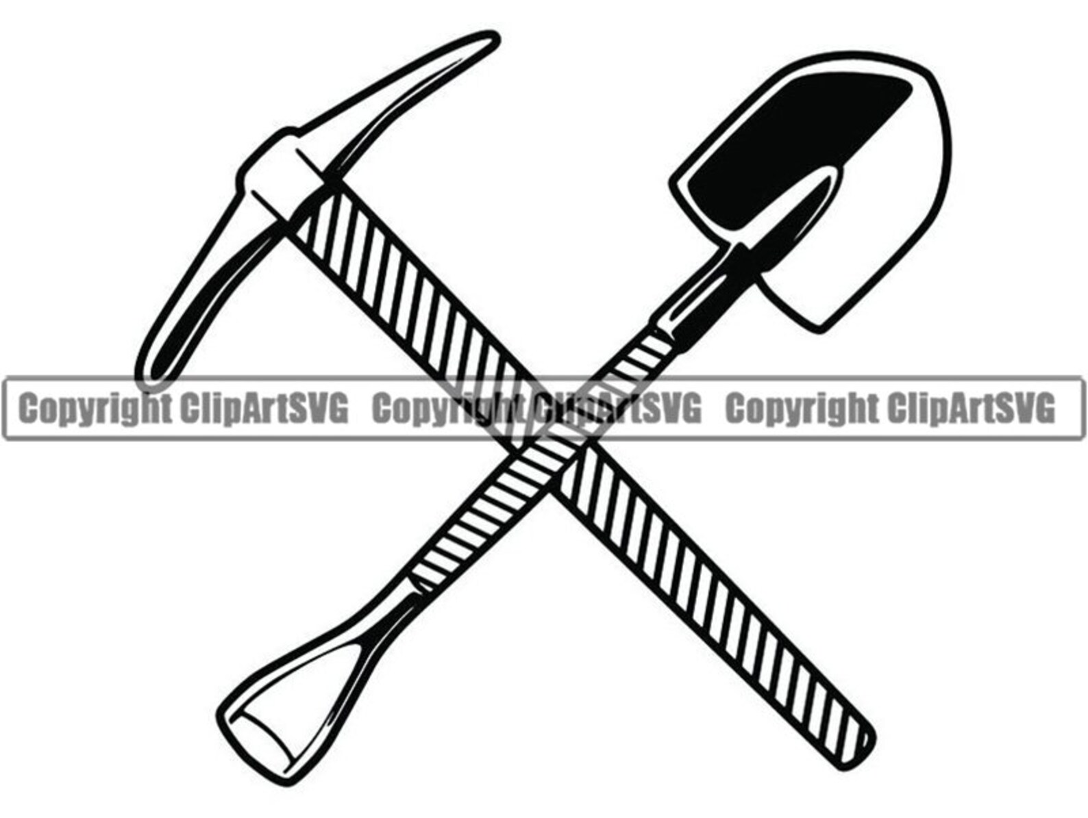 Mining 1 Pick Axe Shovel Tool Lantern Construction Digging Coal Mine ...