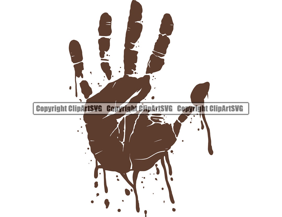 Mud Chocolate Hand Print Drip Splatter Splat Liquid Drop Paint Poop ...