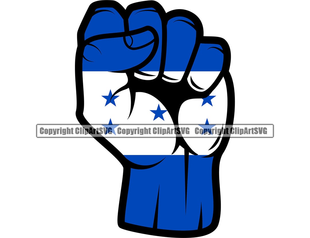Honduras Honduran Hand Fist Power Unity Flag Country World Nation Sign ...
