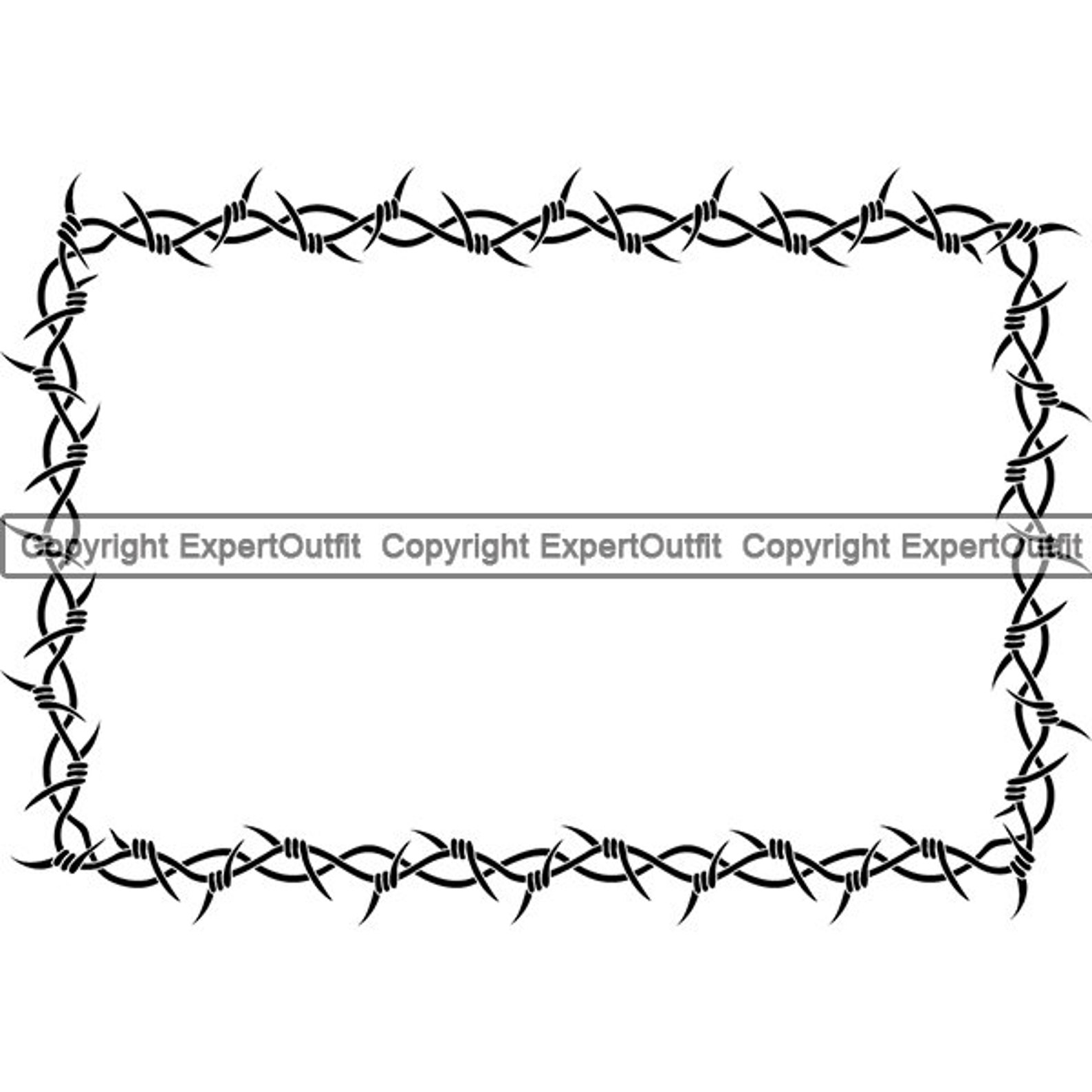 Barbed Wire Rectangle Frame Razor Fence Fencing Barb Bob - Etsy