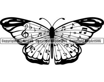 Note Butterfly Art - Etsy