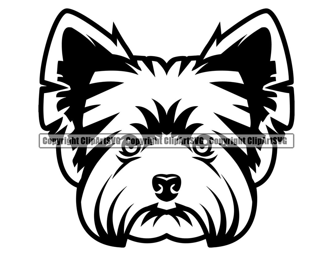 Yorkshire Terrier Yorkie Dog Head Happy Face Breed Happy Face Puppy ...