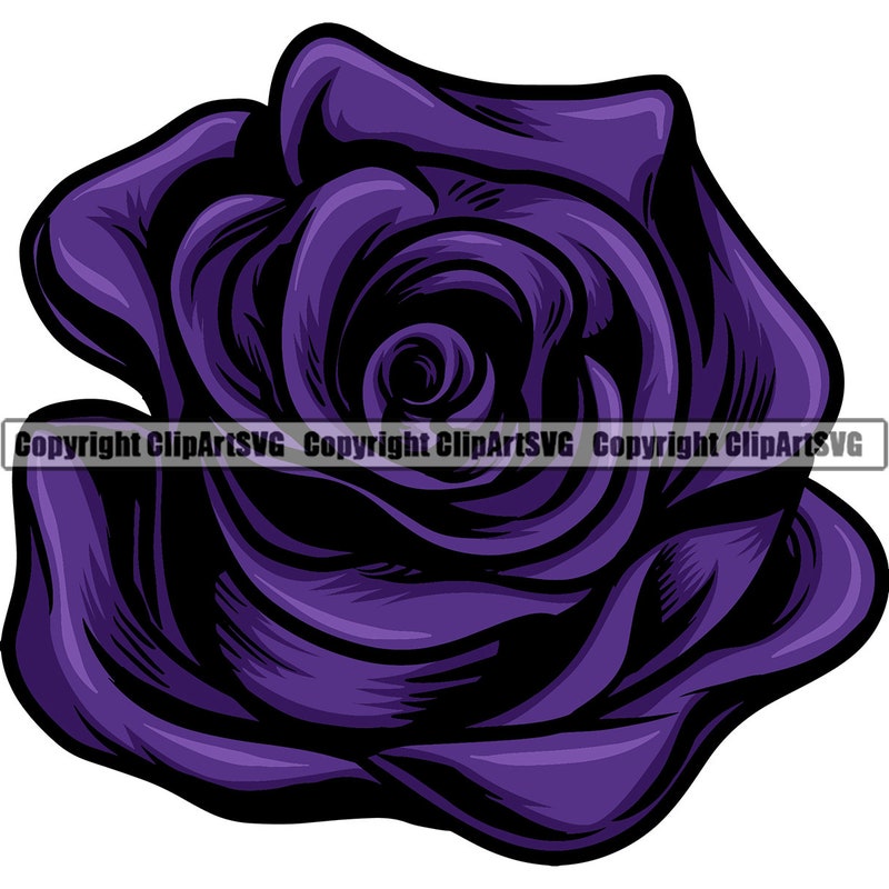 Violet Rose Vector - Etsy