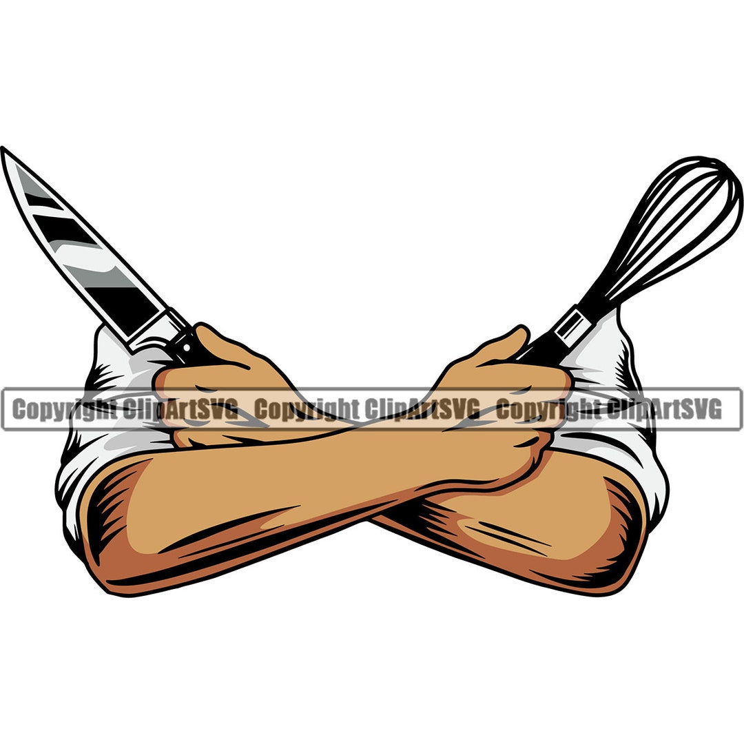 Chef Cook Knife Whisk Hat Cap Cooking Food Bake Baker Baking Kitchen ...