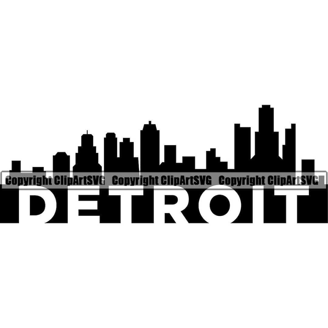 Detroit Michigan Skyline Building Sky Line United States America ...
