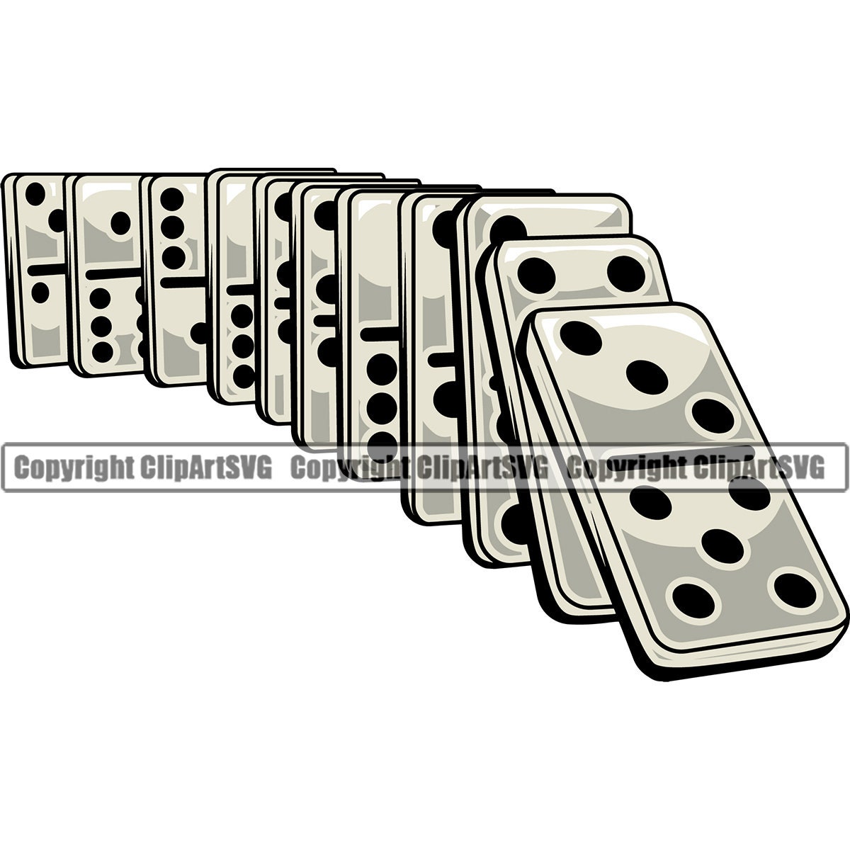 Dominoes Falling Clipart