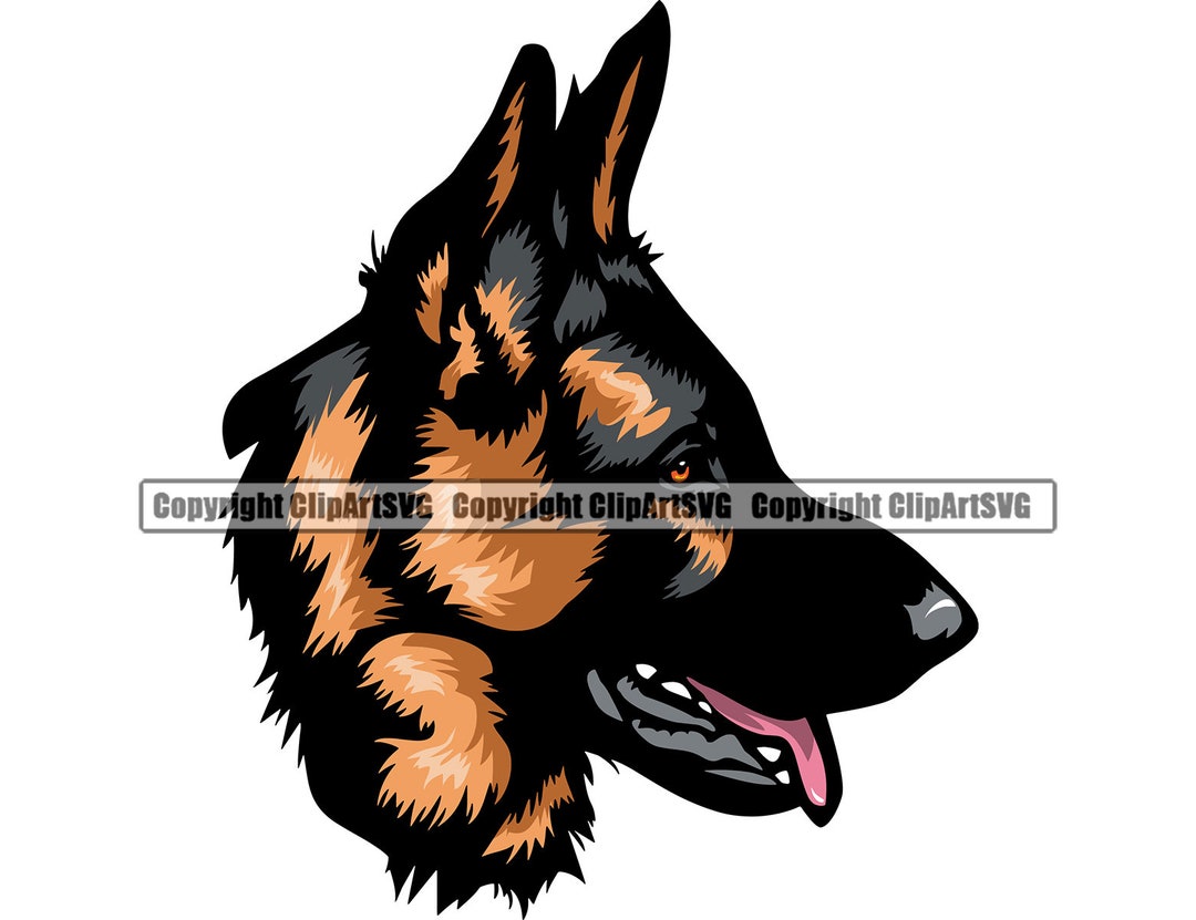 German Shepherd Dog Breed Head Face Happy Puppy Animal Pet Pedigree ...