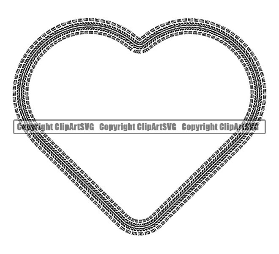 Road Street Race Tire Track Heart Love Frame Border Shield Highway ...