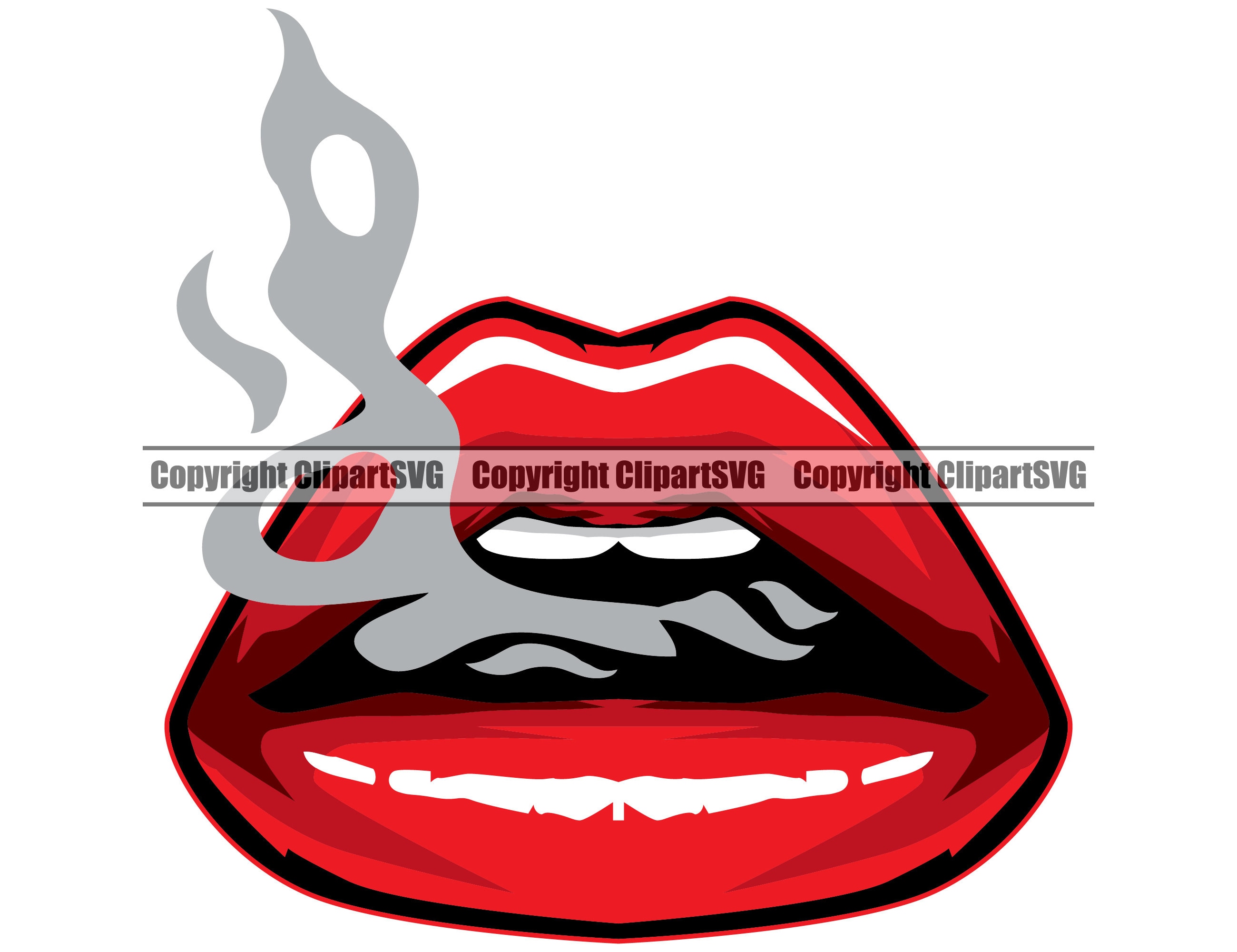 Lips Smoke Smoker Smoking Cigarette Marijuana Mouth Mask Woman | Etsy