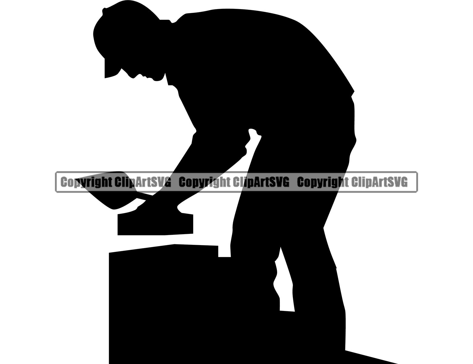 Mason Spade Construction Building Cement Brick Stone Masonry Block Wall ...