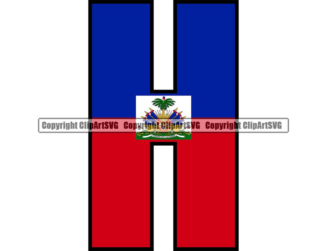 Haiti Haitian H Flag Country World Nation Map Sign Symbol Icon Design ...