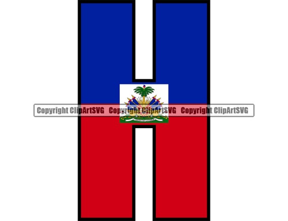 Haiti Haitian H Flag Country World Nation Map Sign Symbol Icon | Etsy