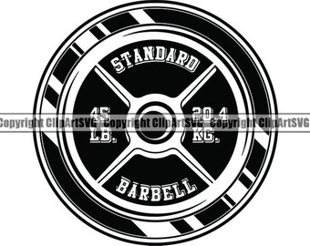 Weight Plate 6 Bodybuilding 45 Pound Weights Barbell Bar - Etsy