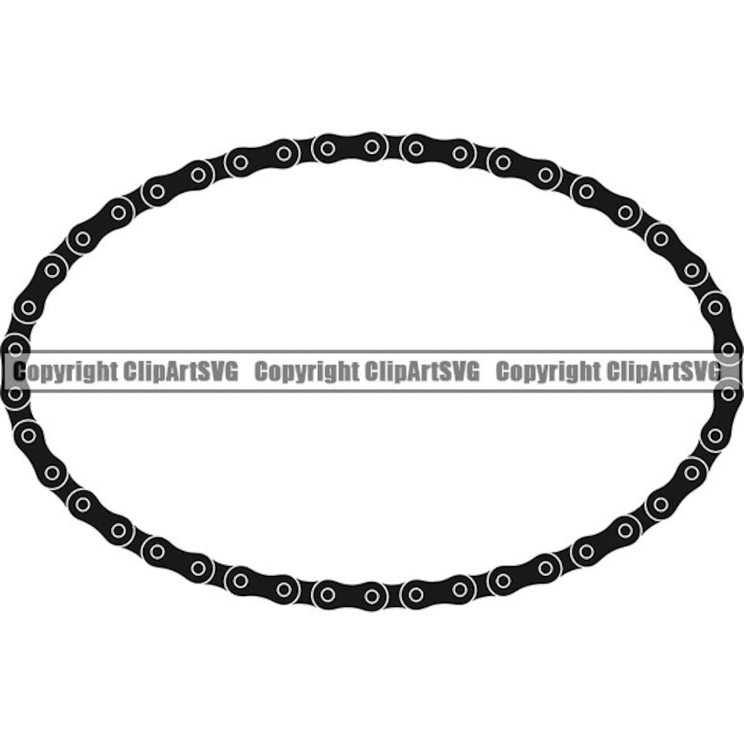 Bicycle Chain Oval Border Frame Cycle Cycling Bike Race BMX Racing ...