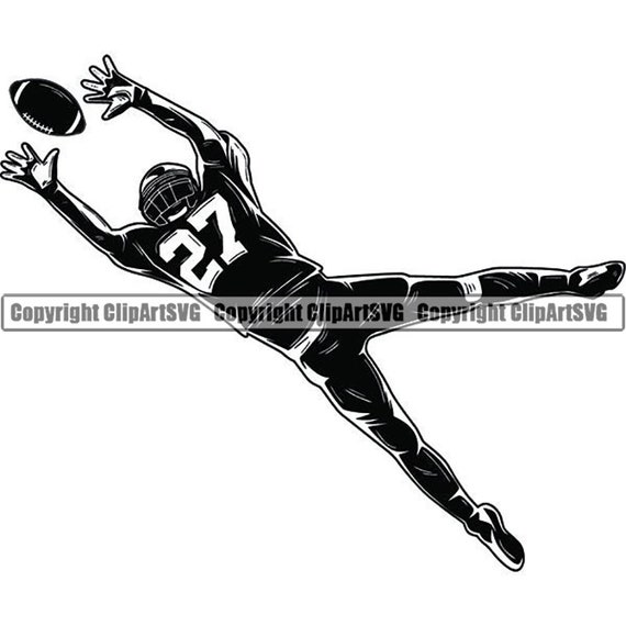 Receiver Football Player Drawings