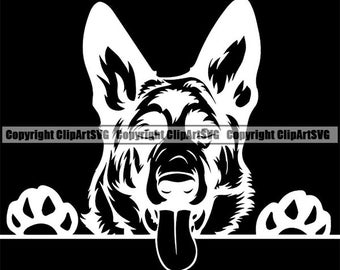 German Shepherd Running Officer Dog Breed K-9 Pet Police Cop Law ...