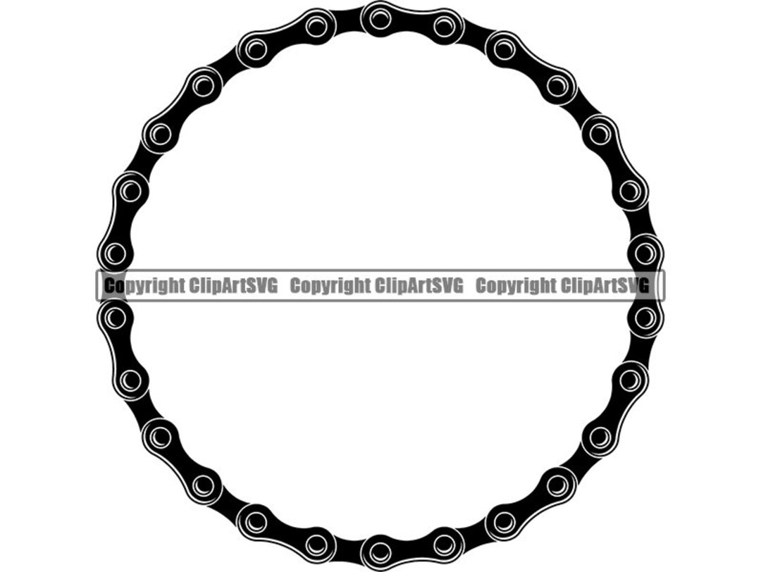 Bicycle Chain Link Circle Round Border Frame Cycle Cycling Bike Helmet ...