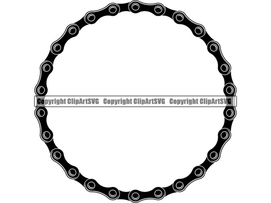 Bicycle Chain Link Circle Round Border Frame Cycle Cycling | Etsy