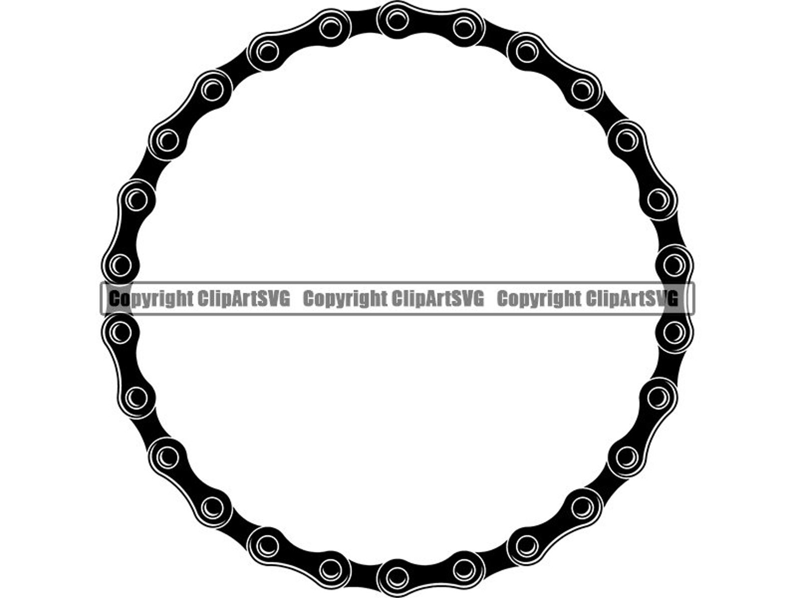 Bicycle Chain Link Circle Round Border Frame Cycle Cycling Bike Helmet ...