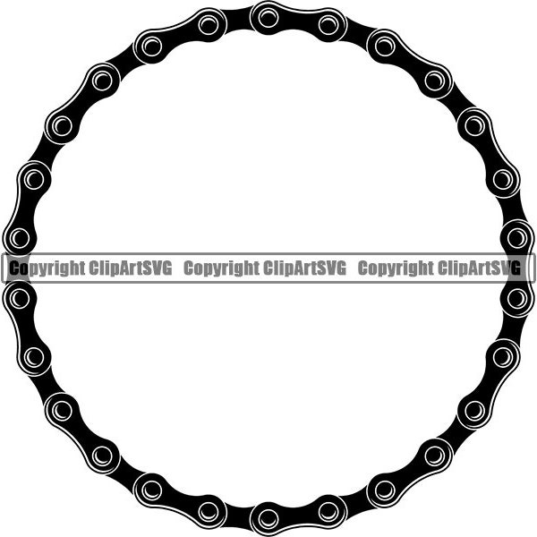 Bike Chain Circle Vector - Etsy