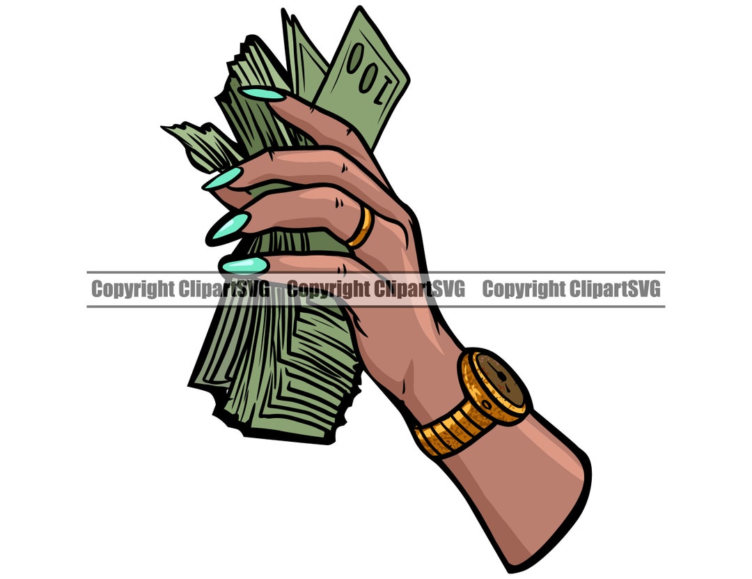 Gangster Girl 100 Bill Money Stack Sexy Woman Female Rap Hip Hop Thug ...