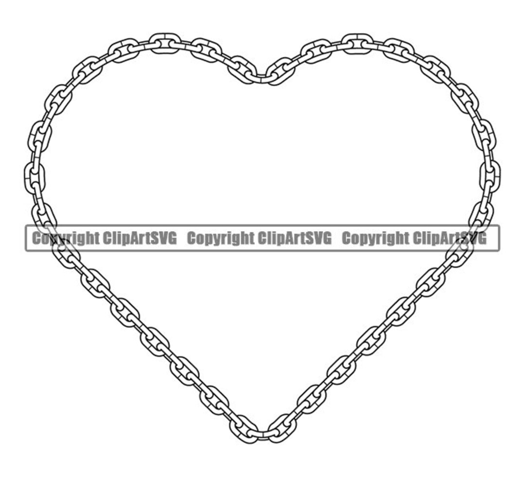Chain Link Heart Love Frame Endless Metal Rope Steel Towing Hardware ...