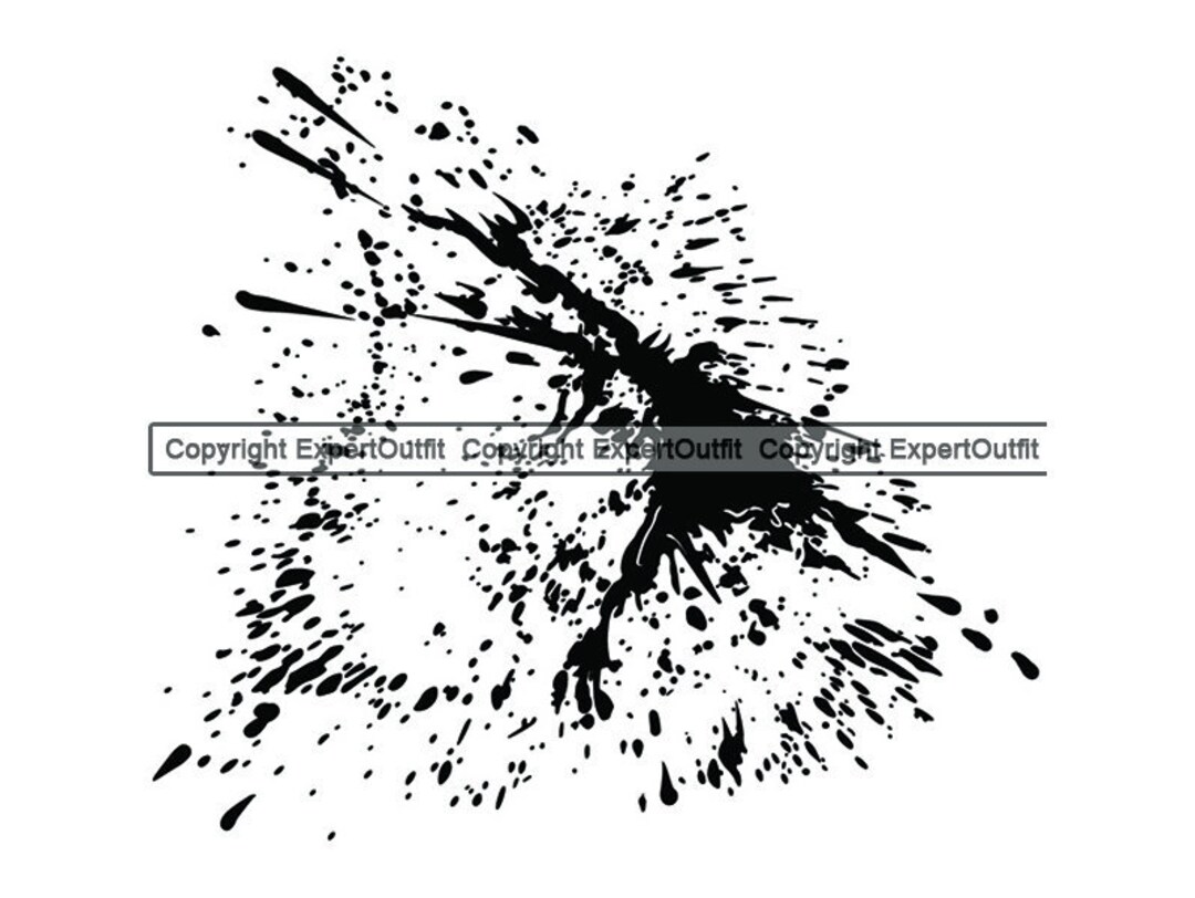 Blood Splatter Splat Liquid Drop Paint Water Beverage Stain Drip Horror ...